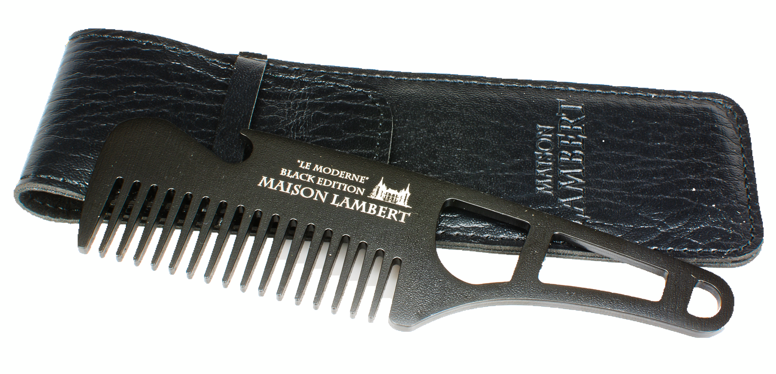Black edition stainless steel beard comb - Maison Lambert